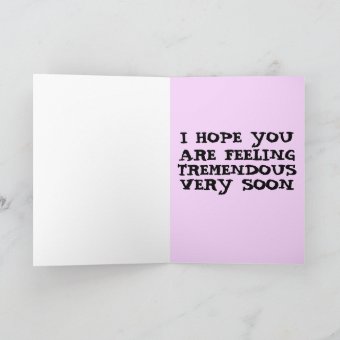 HEALING VIBES DONALD TRUMP GET WELL CARD | Zazzle