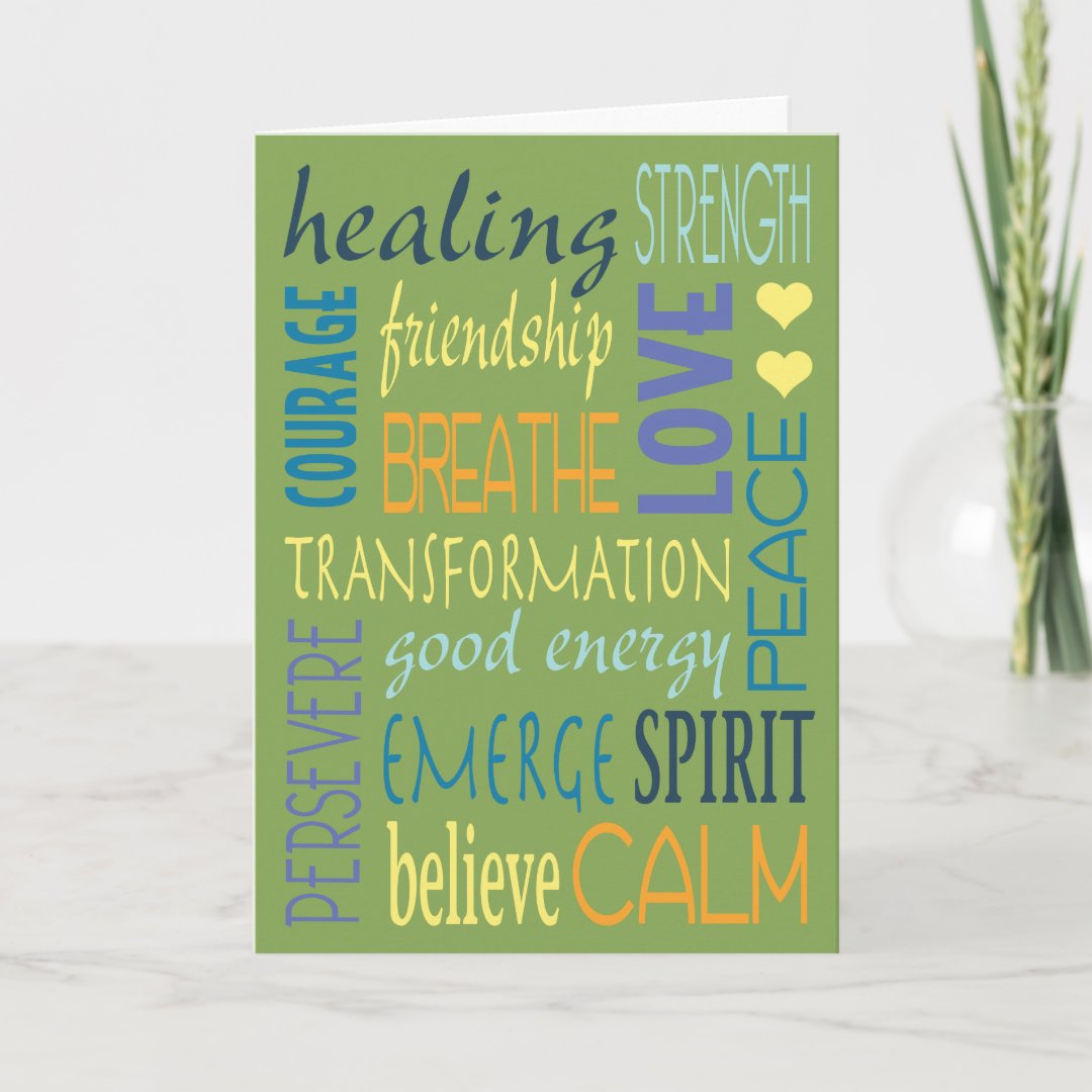 Healing Words Encouragement Card | Zazzle