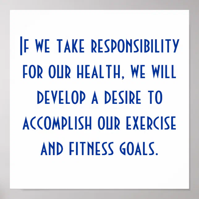 Health and Exercise Motivation Poster | Zazzle