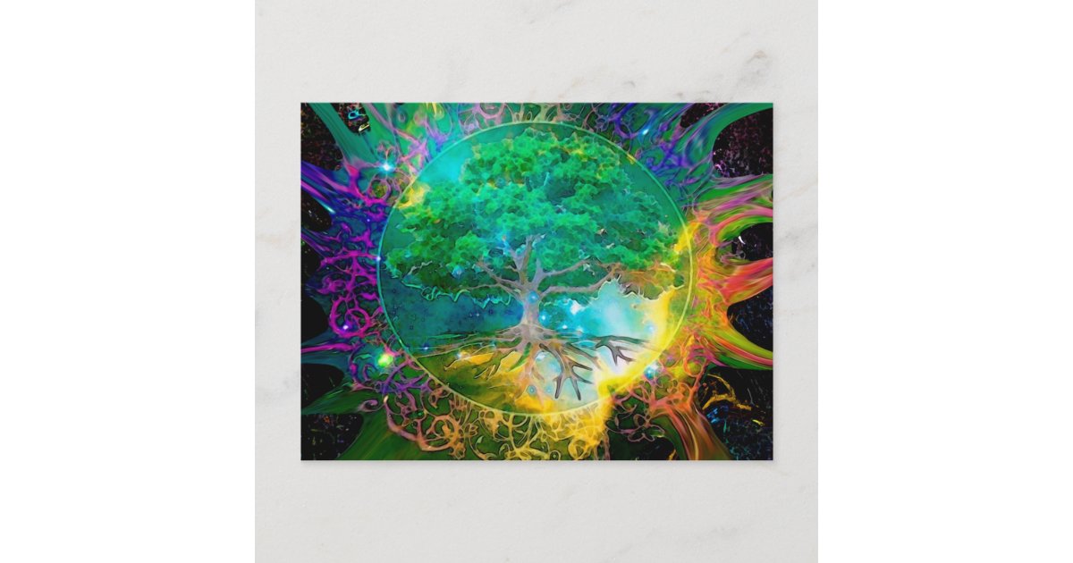 Health and Vitality Tree of Life Postcard | Zazzle