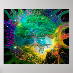 Health and Vitality Tree of Life Poster | Zazzle