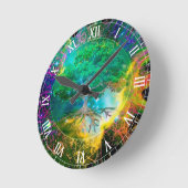Health and Vitality Tree of Life Round Clock | Zazzle