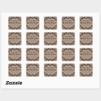 Health And Wellness Styled DIY Bath Salt Labels | Zazzle