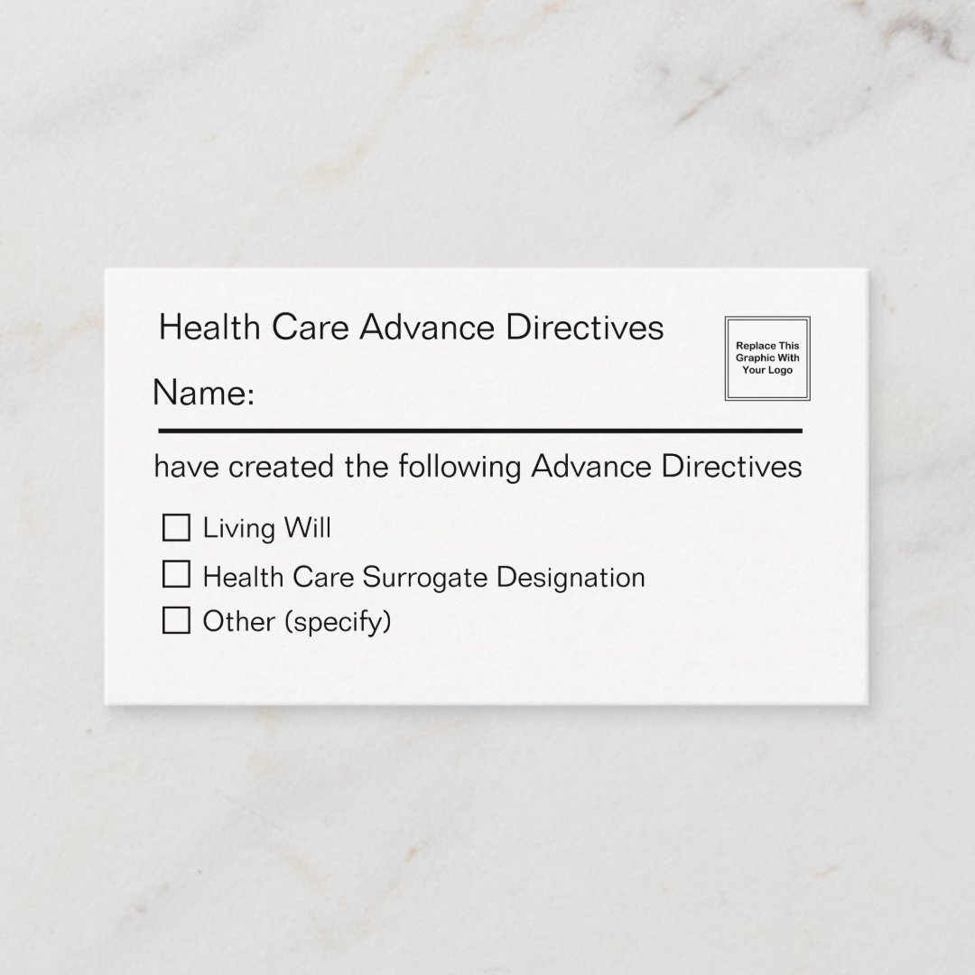 Health Care Advance Directives Card | Zazzle