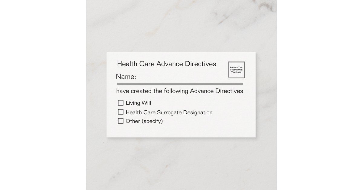 Health Care Advance Directives Card | Zazzle