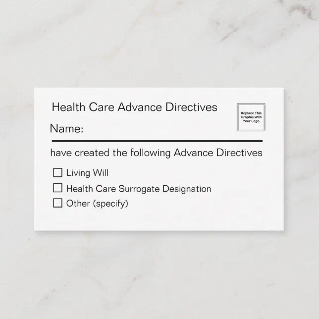 Health Care Advance Directives Card | Zazzle