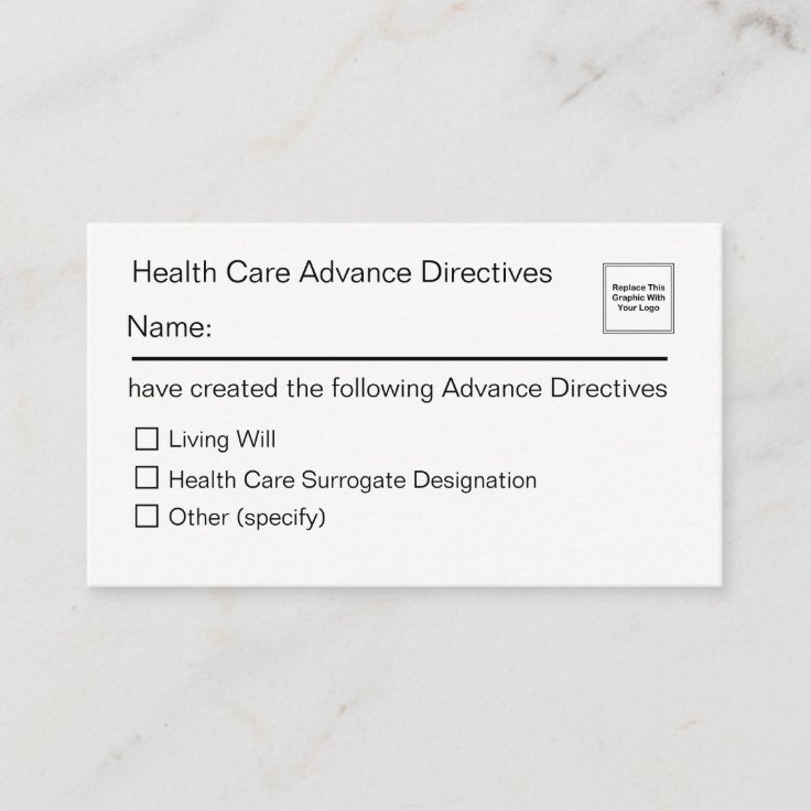 Health Care Advance Directives Card | Zazzle