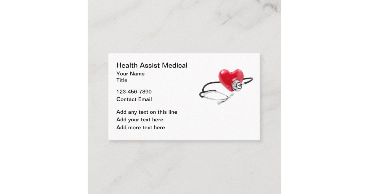 Health Care Medical Heart Business Cards | Zazzle