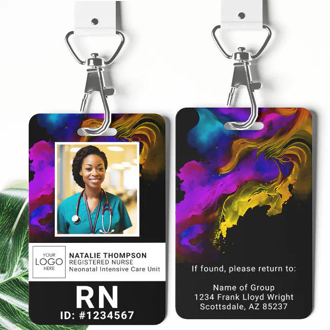Health Care Student Registered Nurse Photo ID Badge | Zazzle