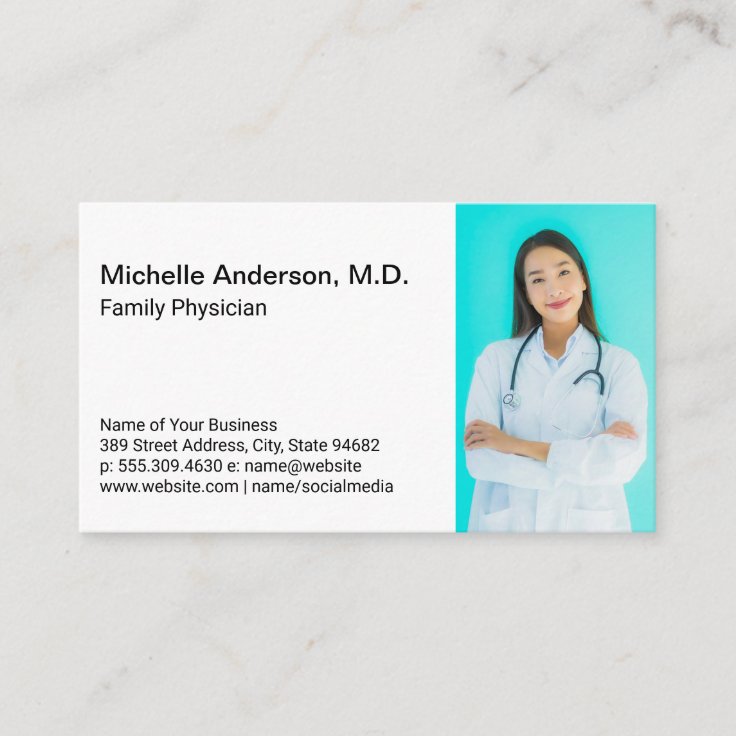 Health Care Worker | Medical Doctor Template Business Card | Zazzle