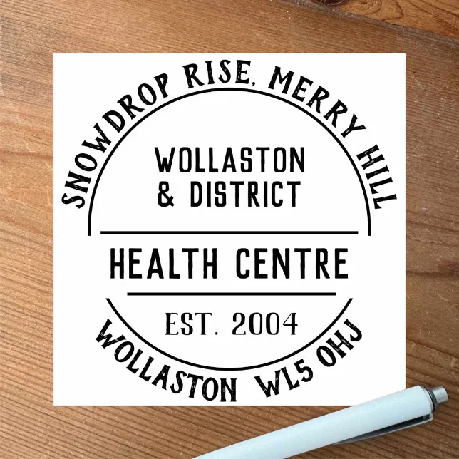 Health Centre Rubber Stamp | Zazzle