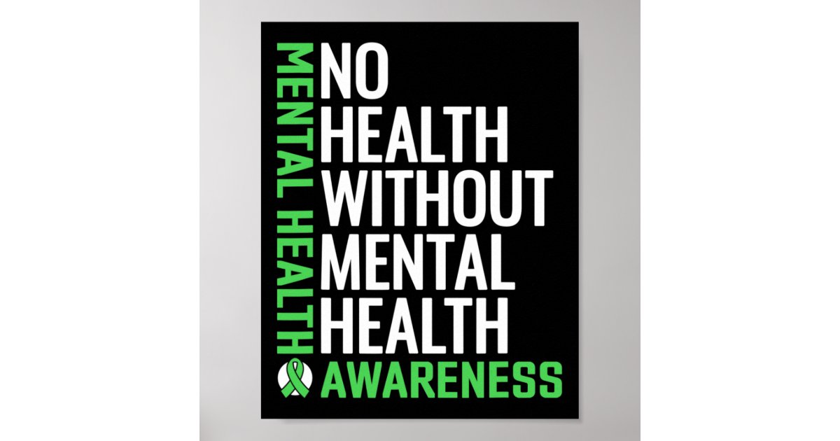Health Fight The Stigma Mental Health Awareness Poster | Zazzle