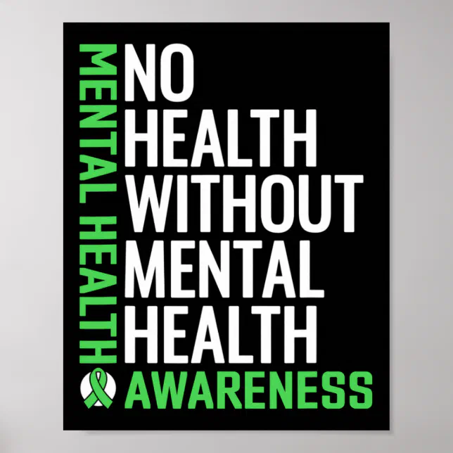 Health Fight The Stigma Mental Health Awareness Poster | Zazzle