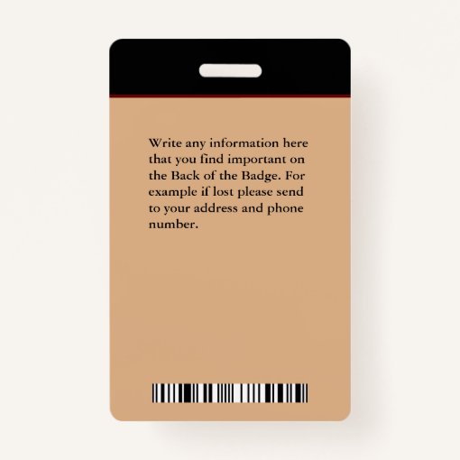 Health Hospital Worker ID Identification Card Badge | Zazzle