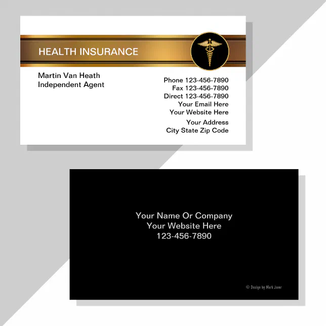 Health Insurance Business Cards | Zazzle