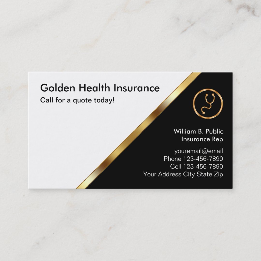 Health Insurance Classy Business Cards | Zazzle