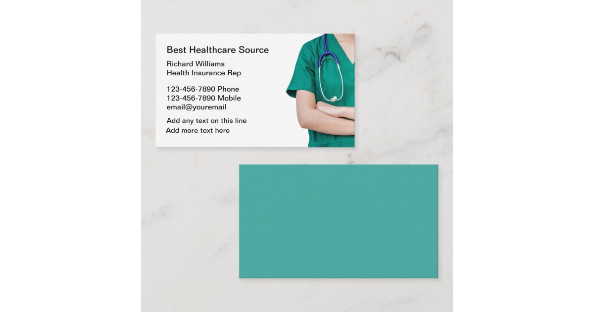 Health Insurance Medicare Rep Business Card | Zazzle