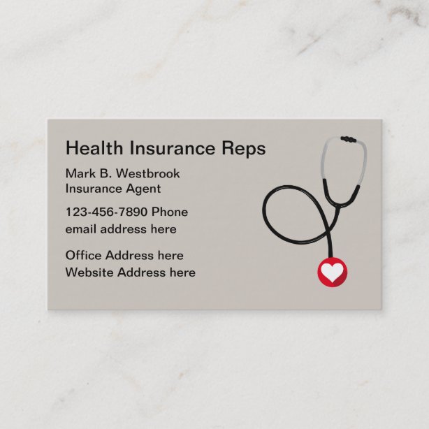 Health Insurance Agent Business Cards - Business Card Printing | Zazzle