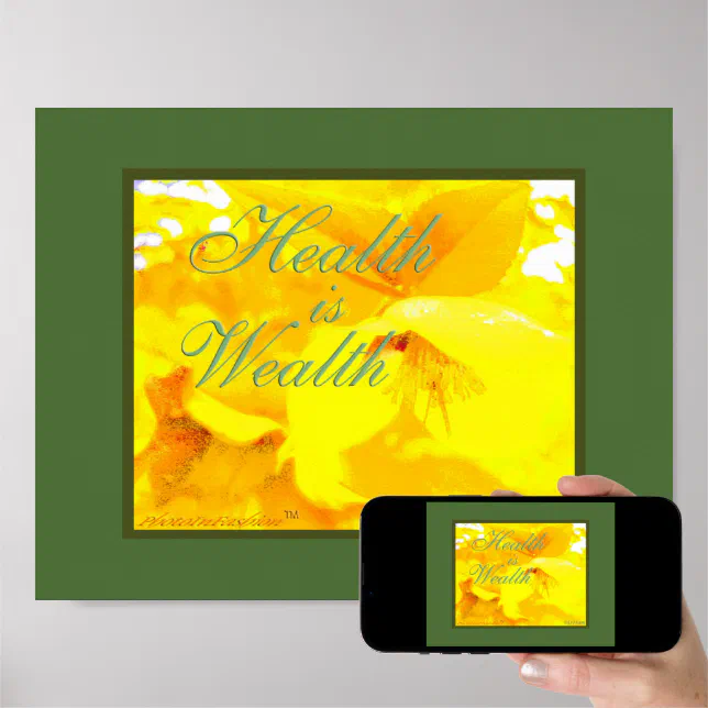 "Health is Wealth" Poster Art Print | Zazzle