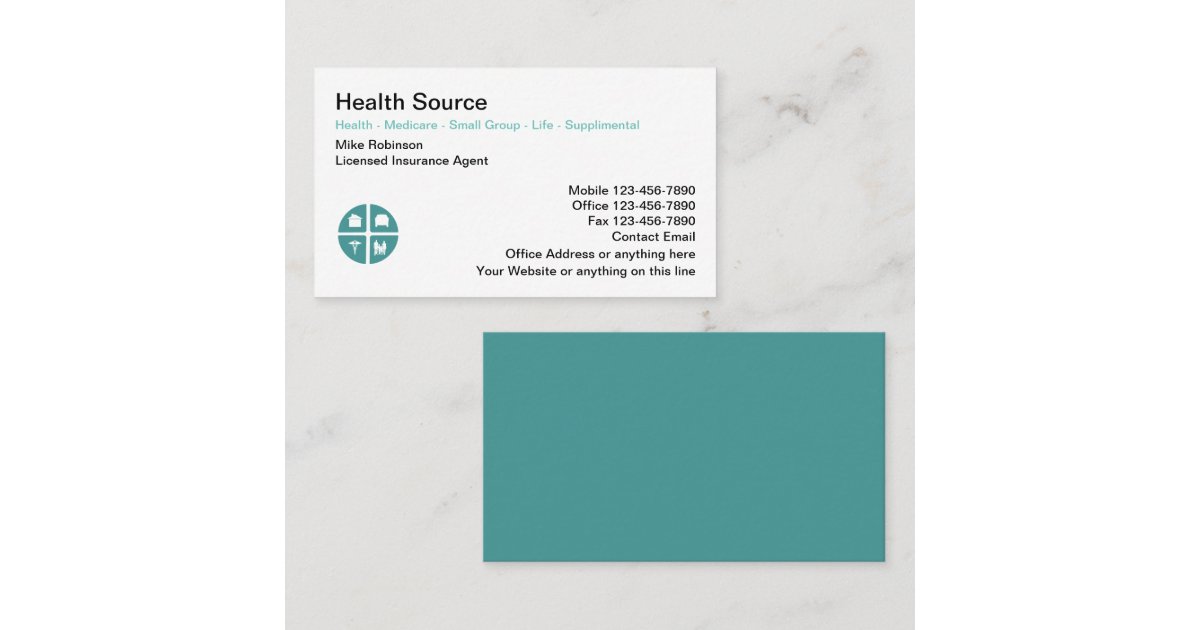 Health Life Medical Insurance Business Cards | Zazzle
