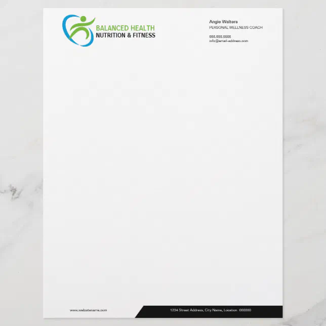 Health Logo Letterhead | Zazzle