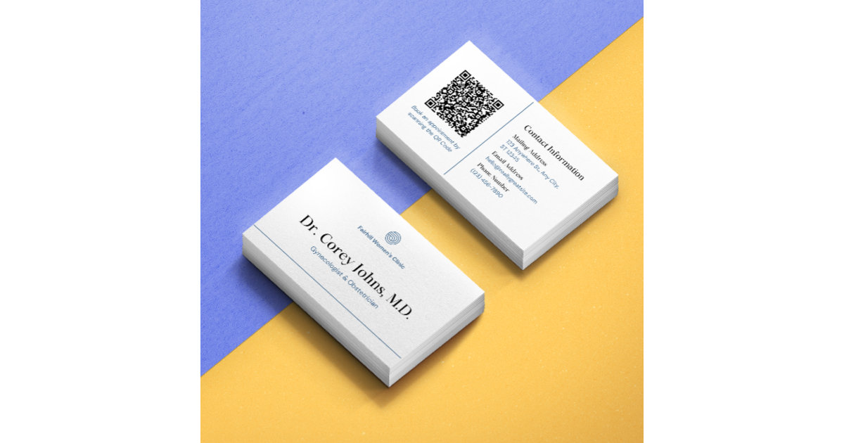Health QR Code Business Card | Zazzle
