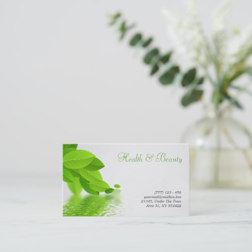 health, spa and beauty business card | Zazzle