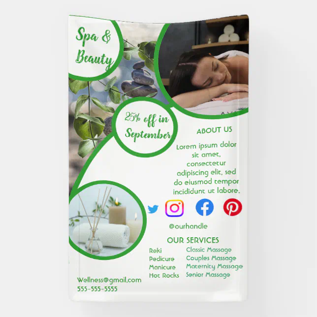 health spa poster flyer wellness center gym fit banner | Zazzle
