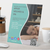 health spa poster flyer wellness center gym fit pedestal sign | Zazzle