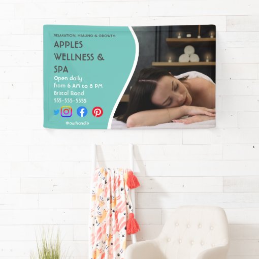 health spa poster flyer wellness center gym fit si banner | Zazzle