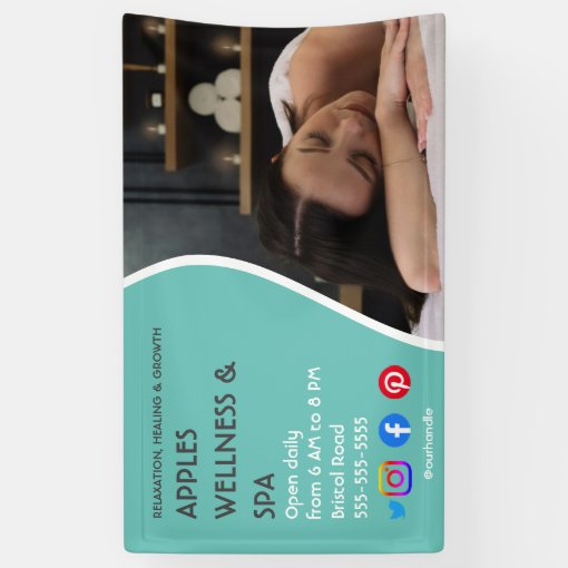 health spa poster flyer wellness center gym fit si banner | Zazzle