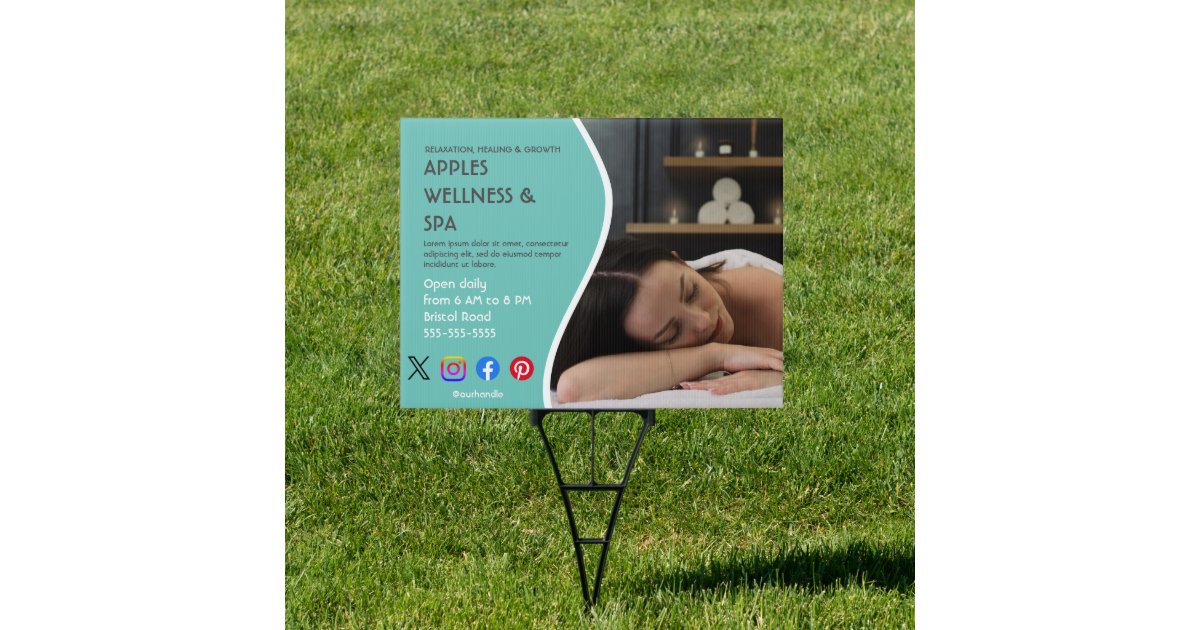 health spa poster flyer wellness center gym fit sign | Zazzle