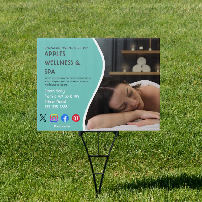 health spa poster flyer wellness center gym fit sign | Zazzle