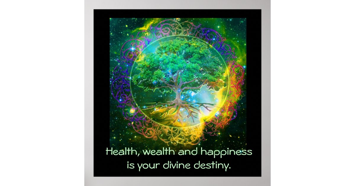 Health, Wealth & Happiness Poster | Zazzle