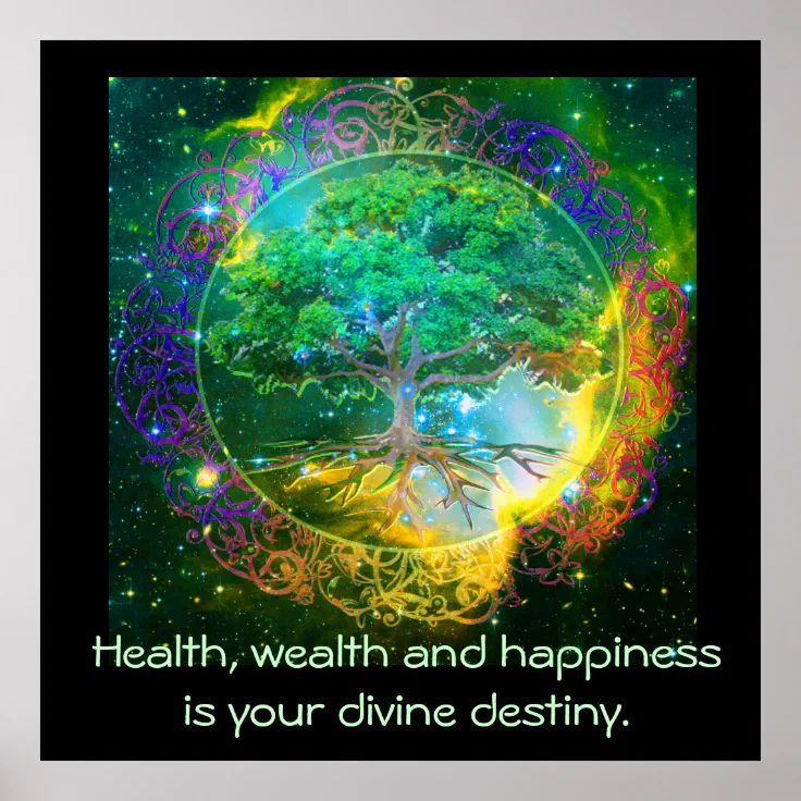 Health, Wealth & Happiness Poster | Zazzle