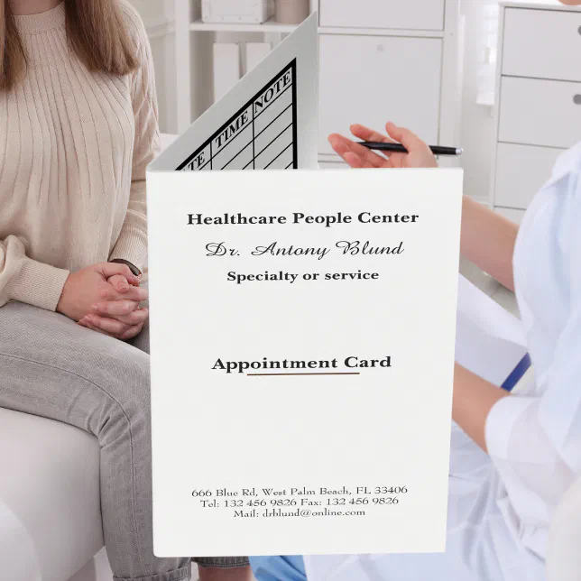 Healthcare Patient appointment cards | Zazzle
