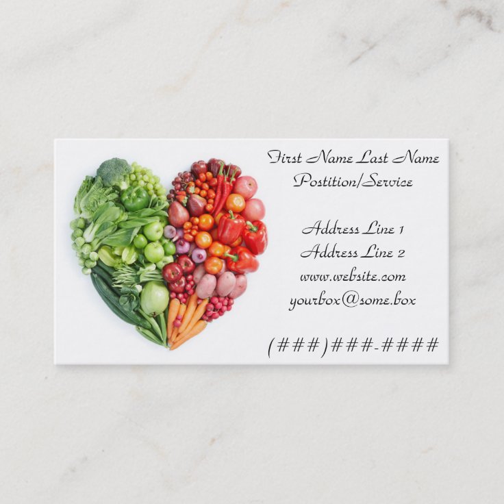 Healthy Business Card | Zazzle