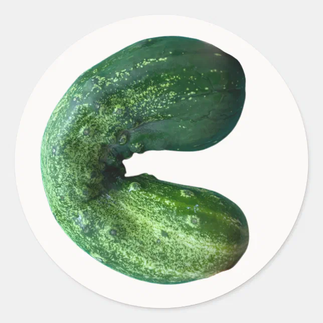 Healthy Cucumber - Eat Fresh Food! Classic Round Sticker | Zazzle