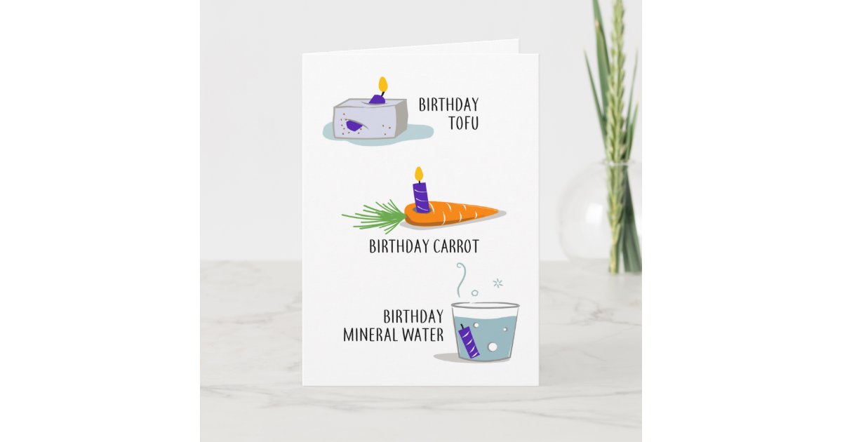 Healthy Food Birthday Card | Zazzle