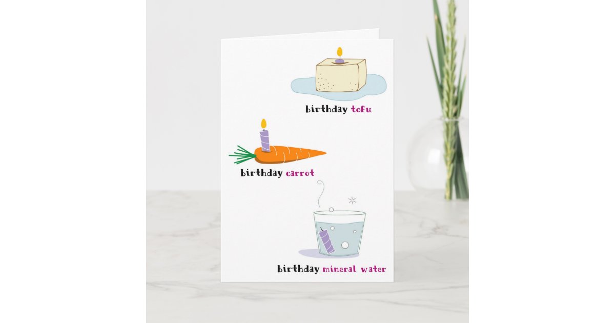 Healthy Food Birthday Card | Zazzle