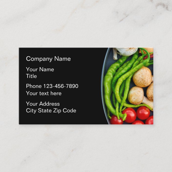 Healthy Food Theme Business Card | Zazzle.com