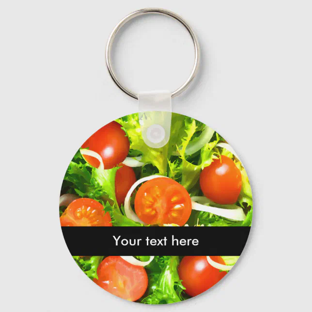 Healthy Salad Food Theme Keychains | Zazzle