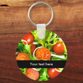 Healthy Salad Food Theme Keychains | Zazzle