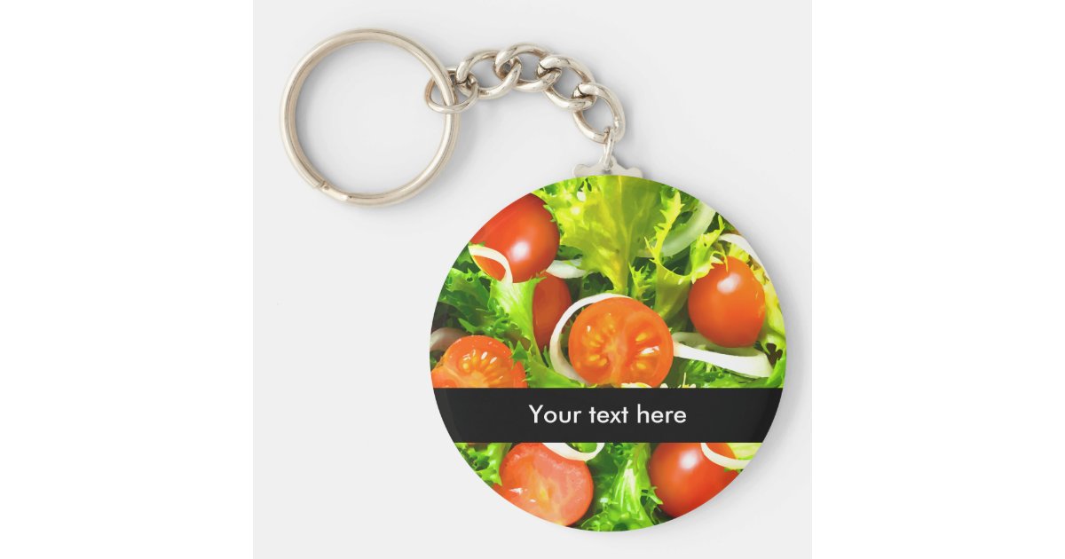 Healthy Salad Food Theme Keychains | Zazzle.com