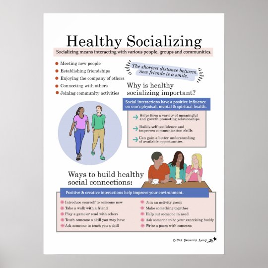 Healthy Socializing Poster | Zazzle.com