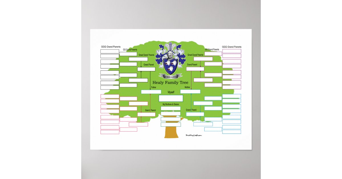 Healy Family Tree Poster | Zazzle