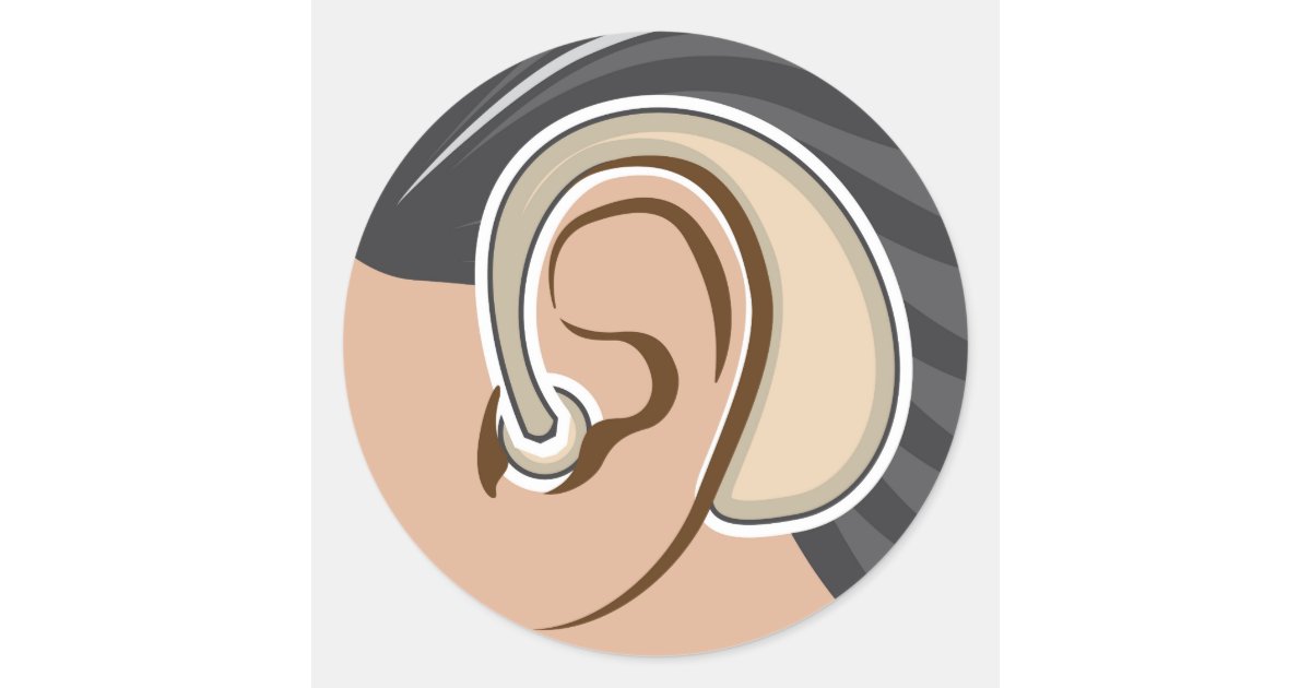 Hearing Aid Classic Round Sticker | Zazzle