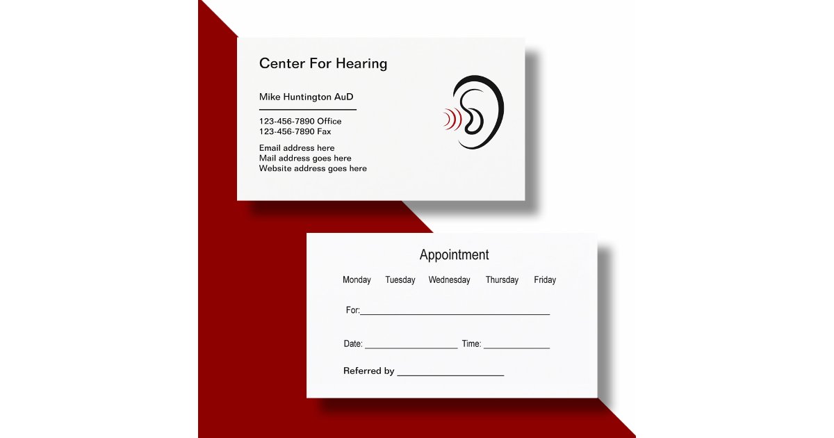 Hearing Aids ENT Business Cards | Zazzle