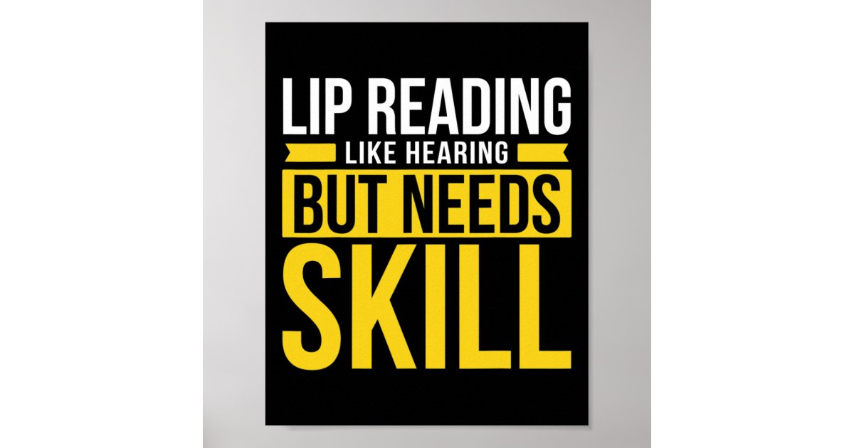 Hearing - Deaf - Unable To Hear - Deaf Awareness A Poster | Zazzle