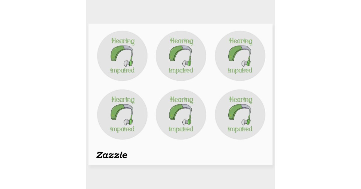Hearing impaired classic round sticker | Zazzle